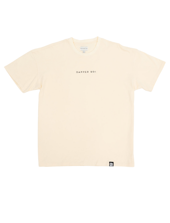 Cream Essential Drop Shoulder Tee | Dapper Boi